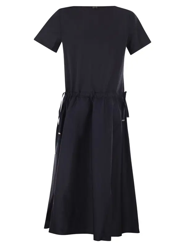 Herno Jersey And Poplin Combination Dress - Blue