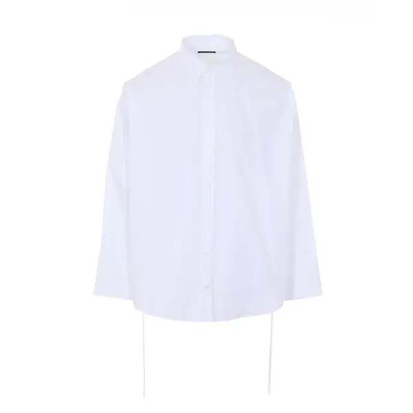 Balenciaga Classic Collar Cotton Shirt - White