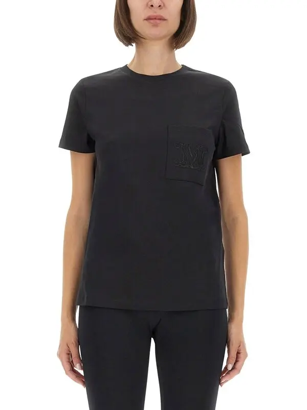 Max Mara Cotton Pocket T-shirt - Black