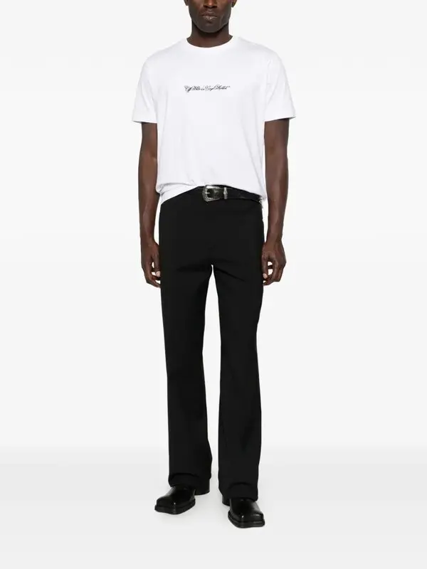 Off-White Script Arrow` Short Sleeve Slim T-shirt - Multicolor