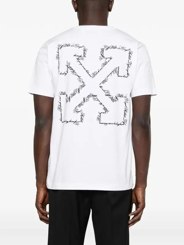 Off-White Script Arrow` Short Sleeve Slim T-shirt - Multicolor