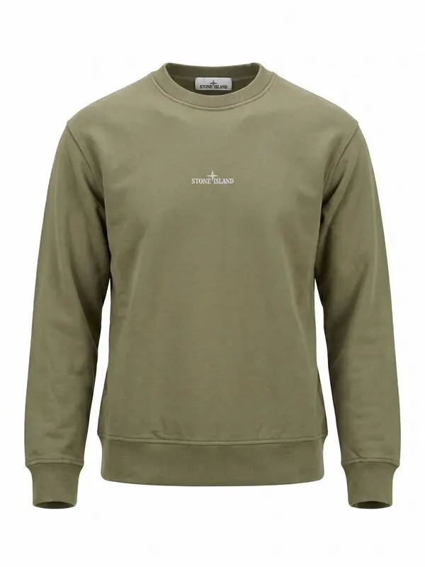 Stone Island Organic Cotton Fleece Sweatshirt - Multicolor
