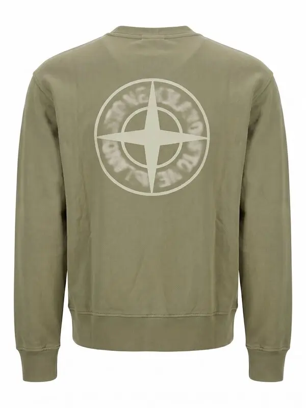 Stone Island Organic Cotton Fleece Sweatshirt - Multicolor
