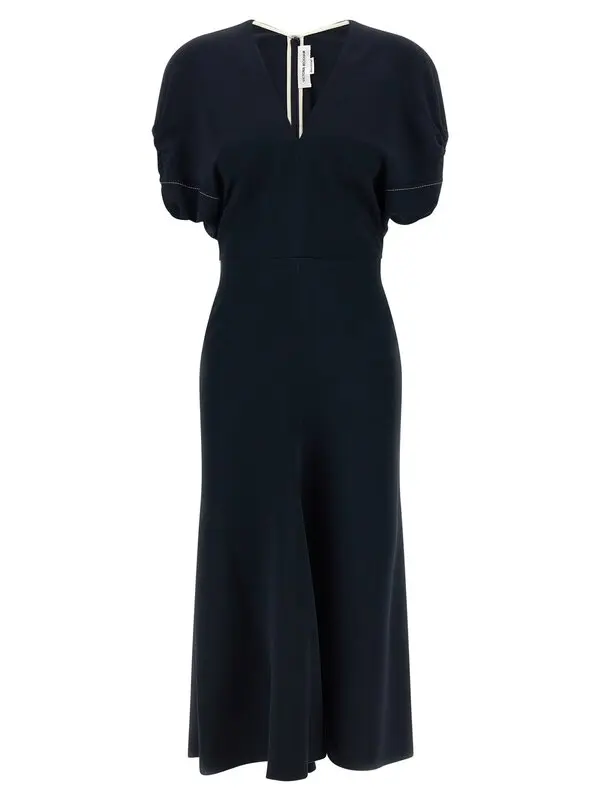 Victoria Beckham Edith Cady Dress - Blue