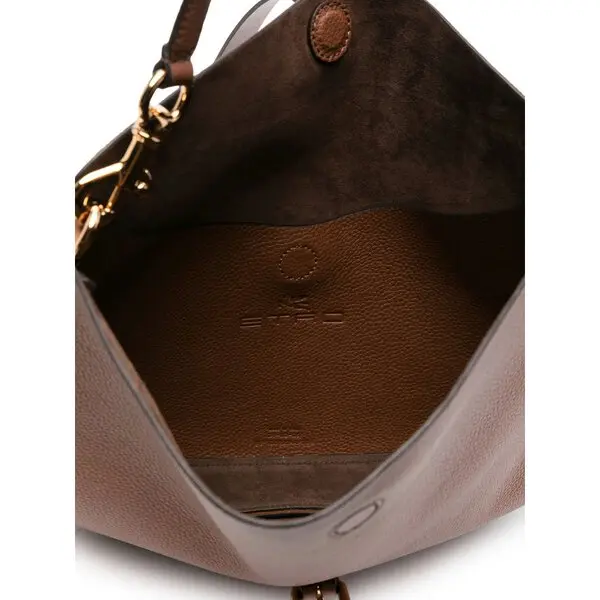 Etro Calf Leather Shoulder Bag - Brown