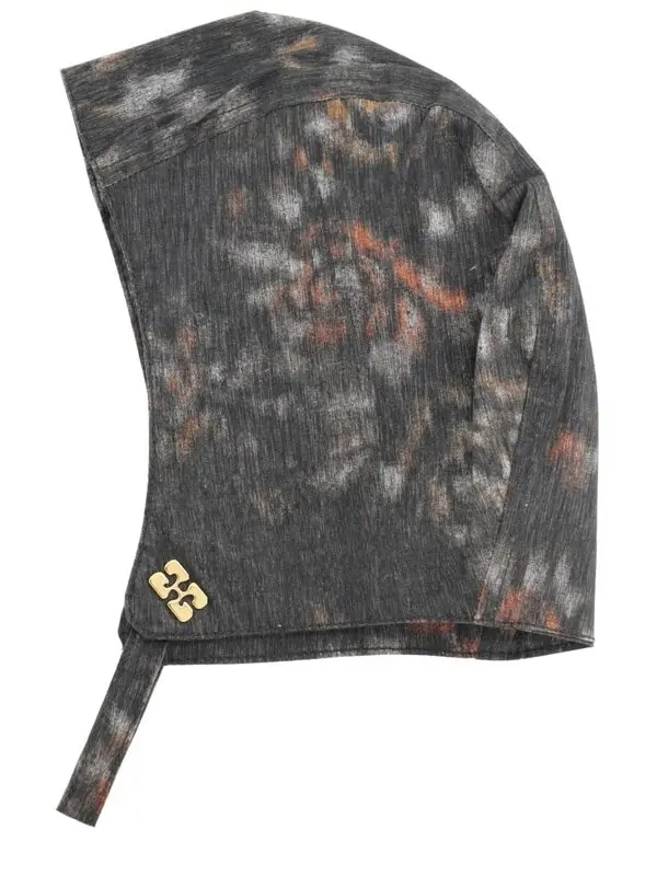 GANNI Printed Organic Cotton Blend Cap - Multicolor