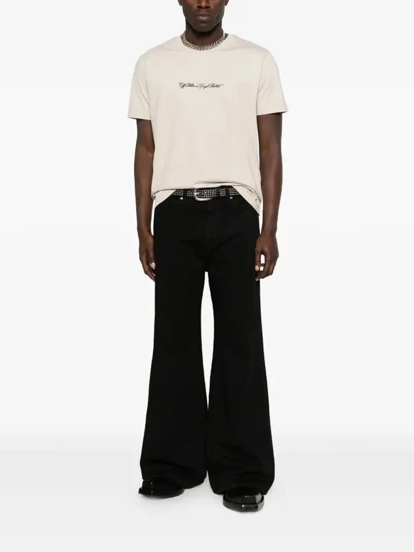 Off-White Script Arrow` Short Sleeve Slim T-shirt - Multicolor