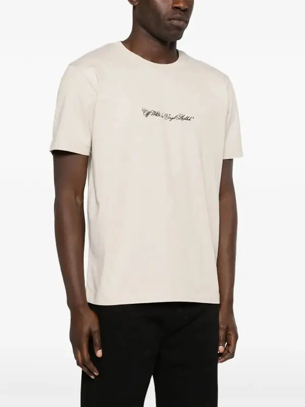Off-White Script Arrow` Short Sleeve Slim T-shirt - Multicolor