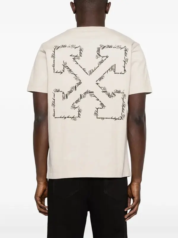 Off-White Script Arrow` Short Sleeve Slim T-shirt - Multicolor