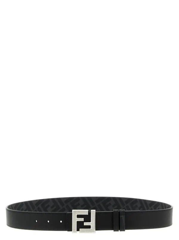 Fendi Reversible Ff Buckle Belt - Black
