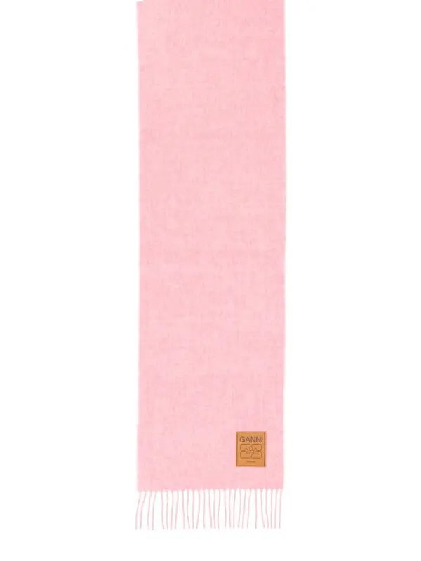 GANNI Wool Scarf - Pink