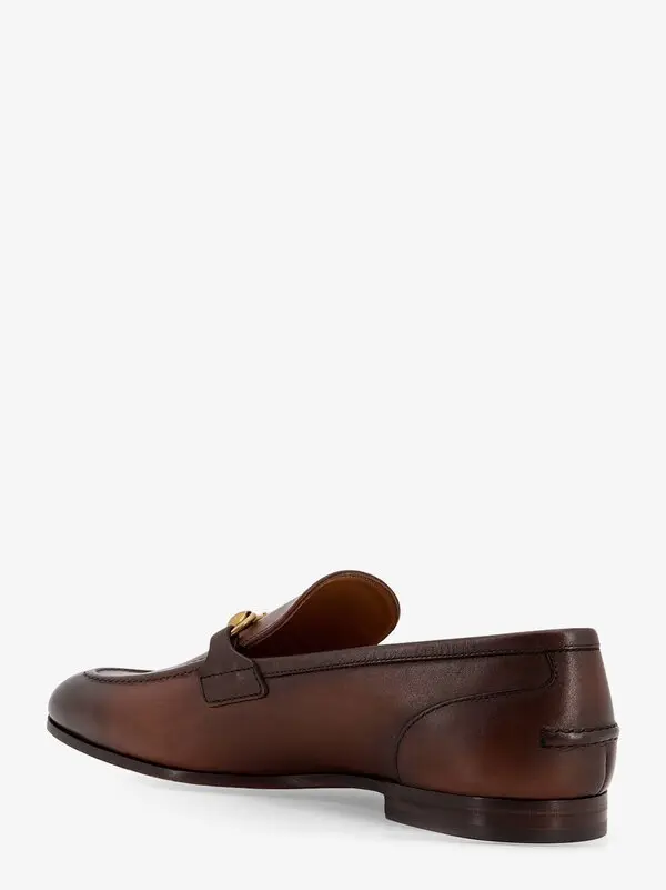 Gucci Jordaan Leather Loafers With Horsebit Detail - Multicolor
