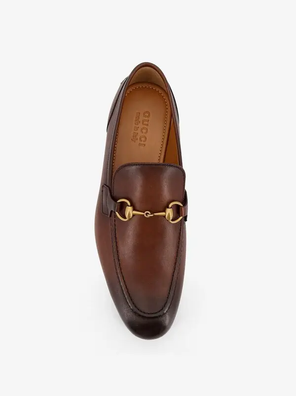 Gucci Jordaan Leather Loafers With Horsebit Detail - Multicolor