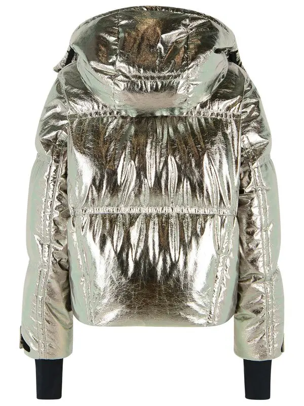 Moncler Celaque Metallic Puffer Jacket - Silver