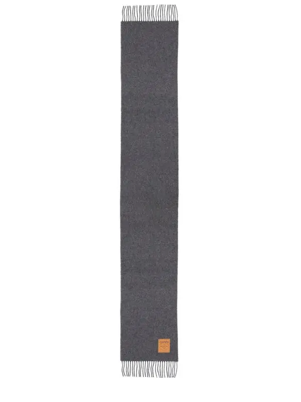 GANNI Wool Scarf - Gray