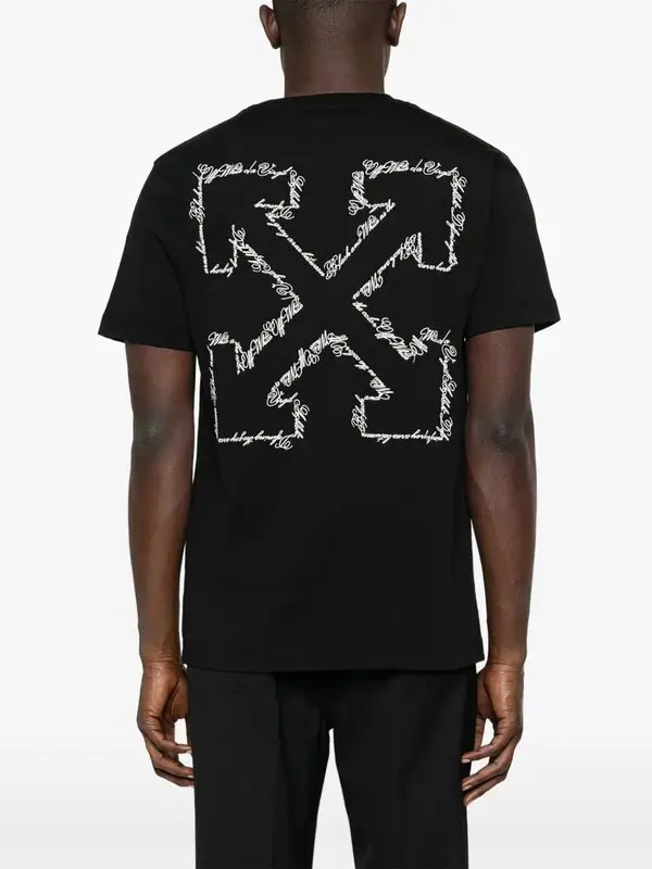 Off-White Script Arrow` Short Sleeve Slim T-shirt