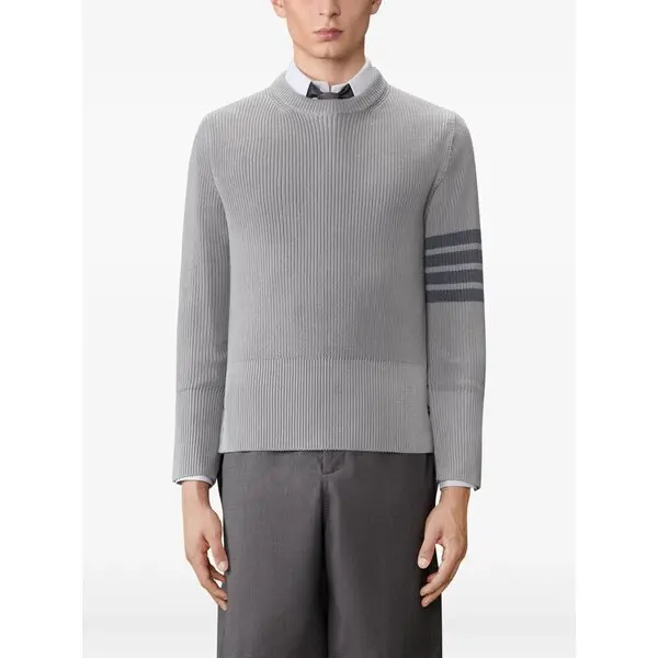 Thom Browne Crewneck Sweater With Signature Stripes