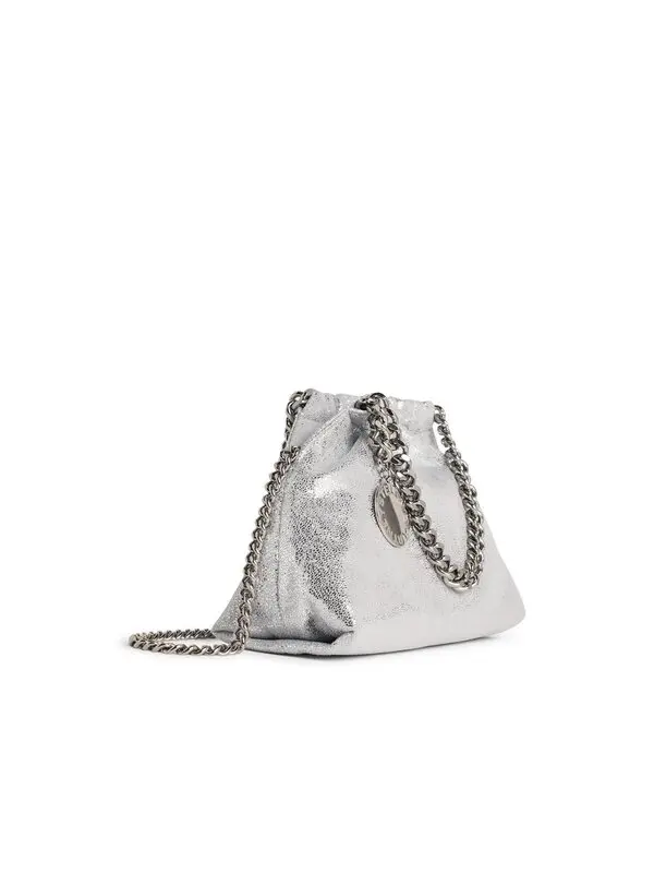 Stella McCartney Falabella Coulisse Mini Bag In Shaggy Deer - Silver