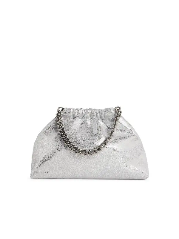 Stella McCartney Falabella Coulisse Mini Bag In Shaggy Deer - Silver