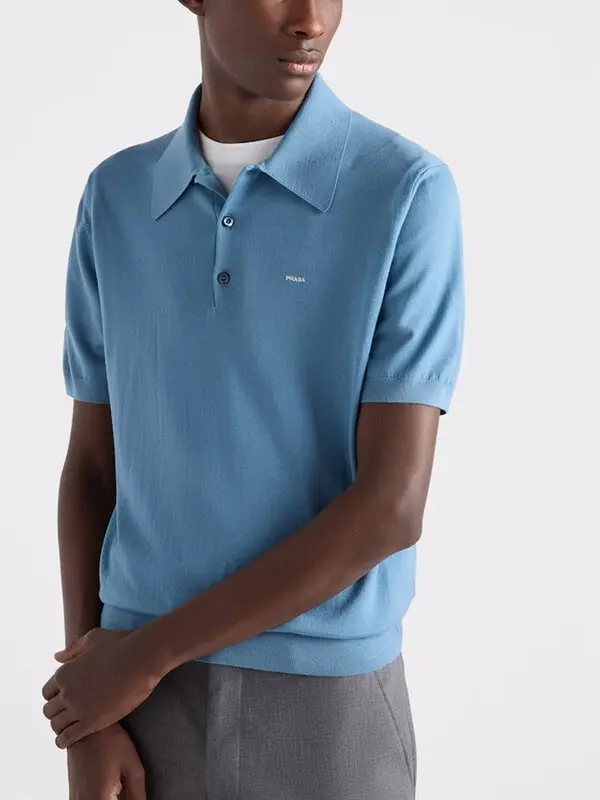 Prada Superfine Wool Polo Shirt