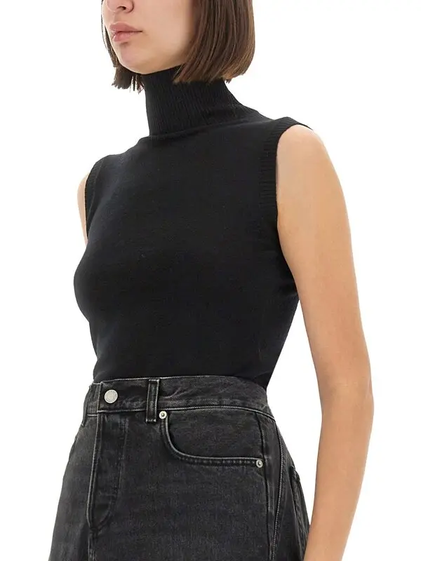 Sportmax Sleeveless Turtleneck Top - Black