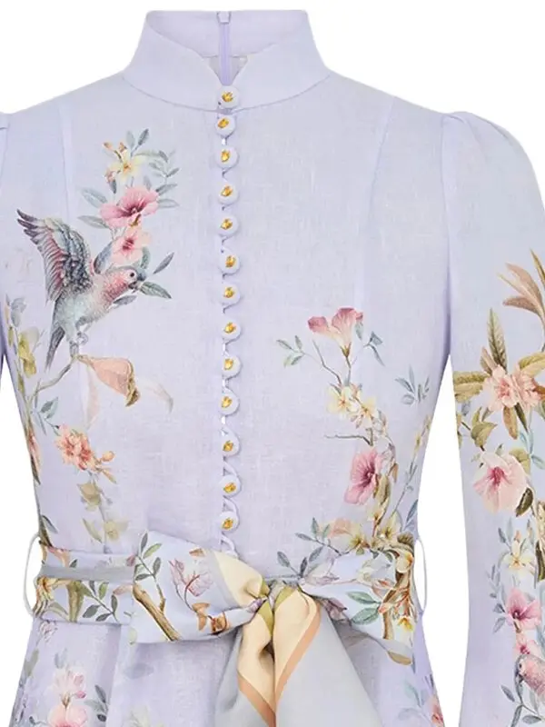 Zimmermann Rebellion Button Mini Dress - Multicolor
