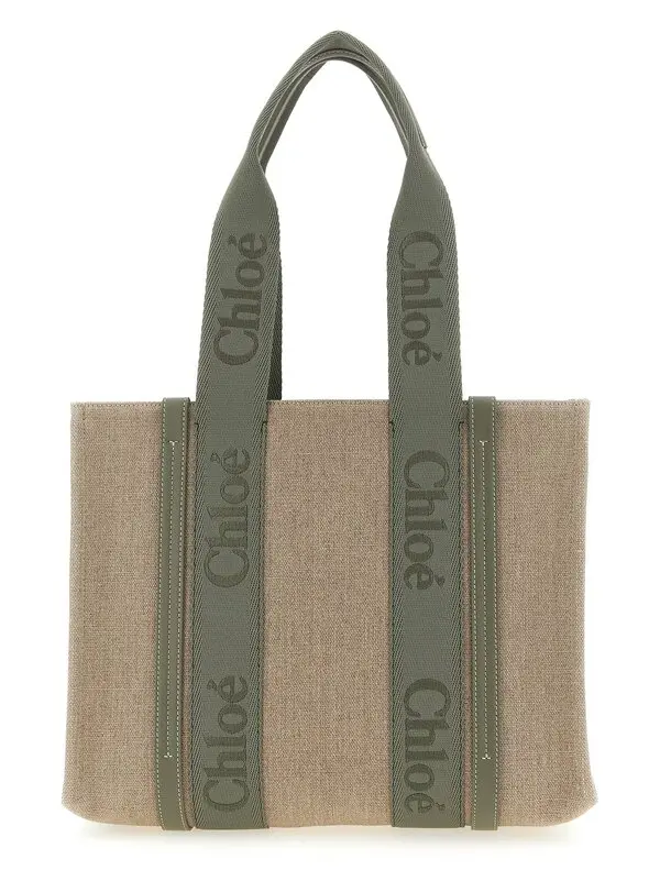 Chloé Woody Medium Shopping Bag - Green