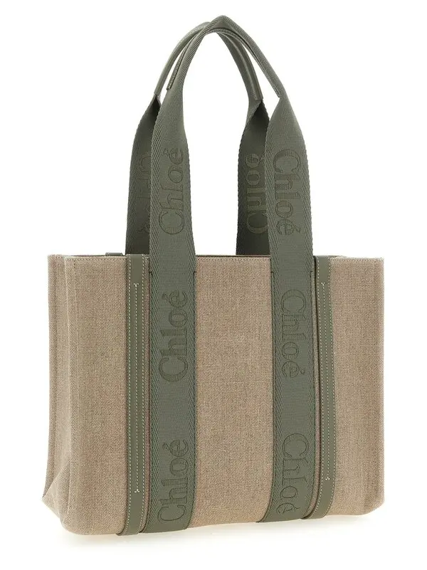 Chloé Woody Medium Shopping Bag - Green