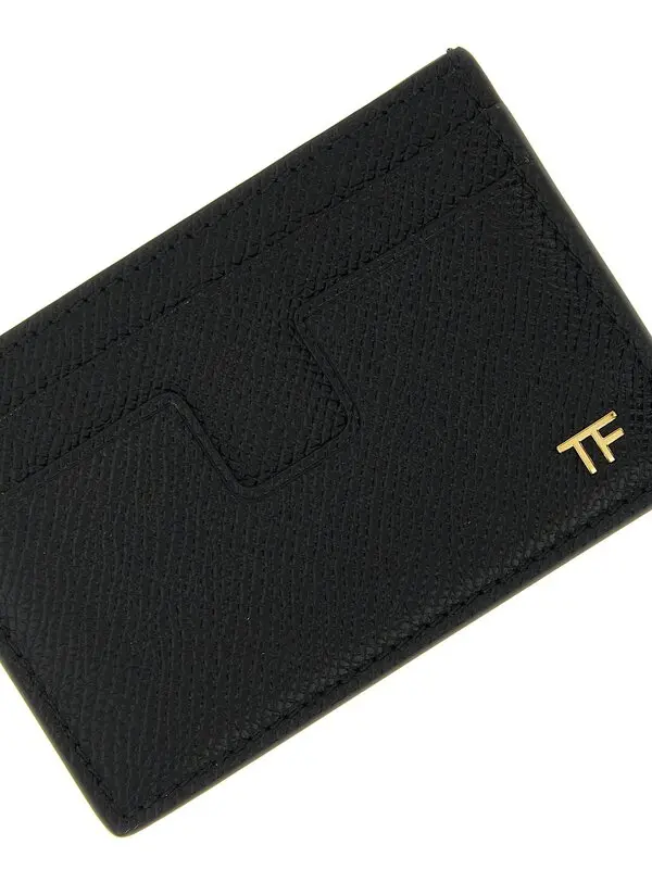 TOM FORD Small Grain Leather Cardholder - Black