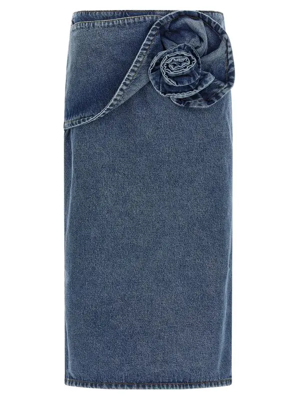 Magda Butrym 11' Midi Skirt - Blue