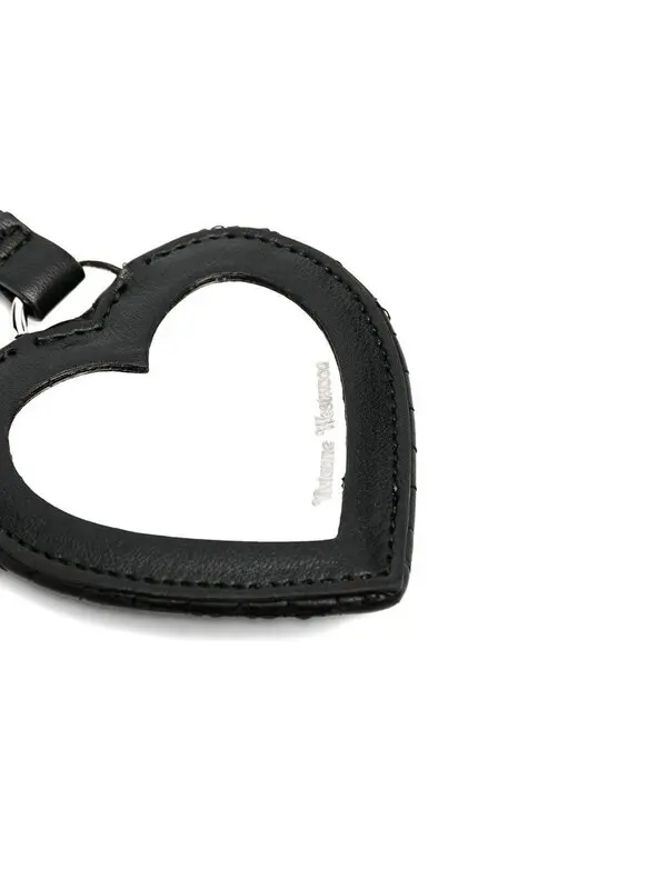 VIVIENNE WESTWOOD Heart Mirror Charm - Black
