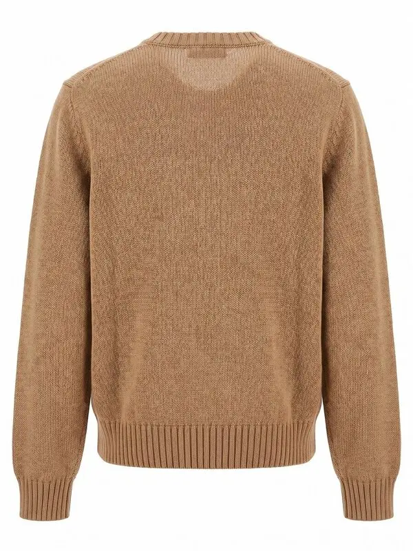Prada Cotton Crewneck Sweater With Logo Detail