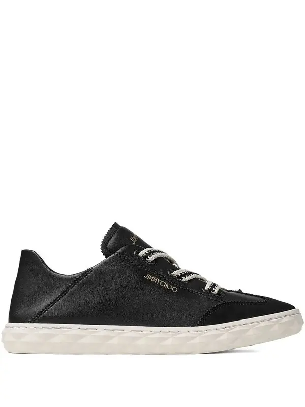 JIMMY CHOO Diamond Light Leather Lace-up Sneakers - Multicolor