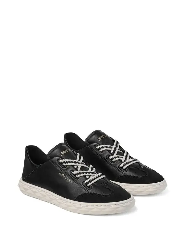 JIMMY CHOO Diamond Light Leather Lace-up Sneakers - Multicolor