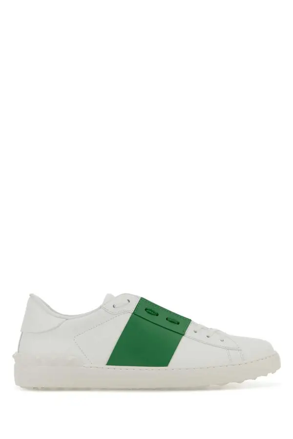 Valentino Garavani Open Sneakers In Calf Leather - White