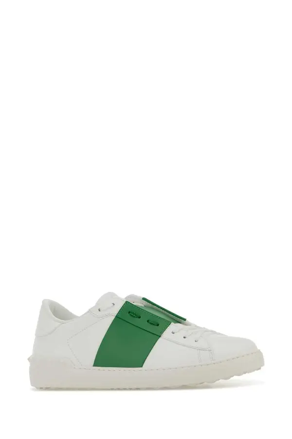 Valentino Garavani Open Sneakers In Calf Leather - White