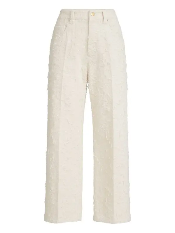 Brunello Cucinelli Cotton Wide-leg Trousers - Multicolor