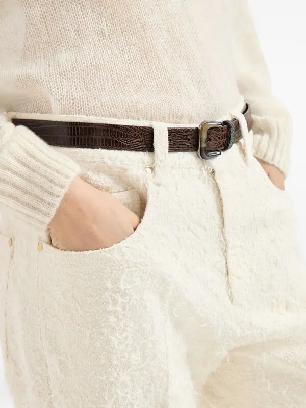 Brunello Cucinelli Cotton Wide-leg Trousers - Multicolor