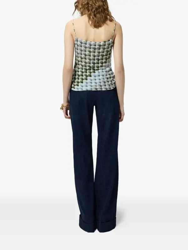 Missoni Zigzag Pattern Knit Top