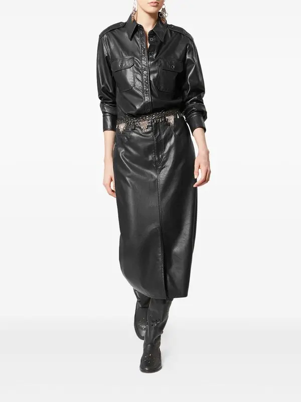Isabel Marant Étoile Faux Leather Skirt - Multicolor