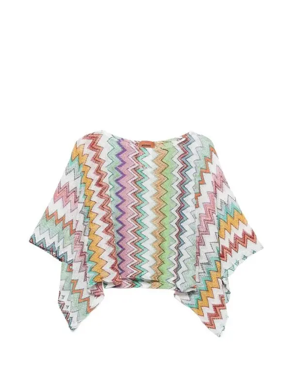 Missoni V-neck Zigzag Knit Top - Multicolor