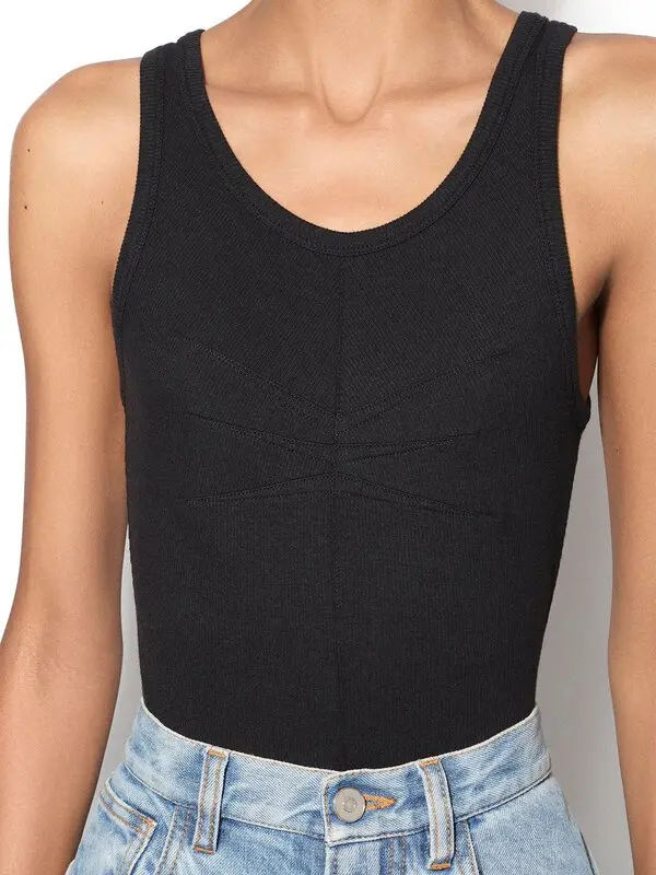 Alaïa Darts Cotton Tank Top