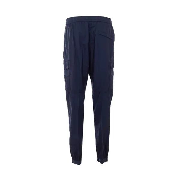 Stone Island Logo Cargo Pants - Blue