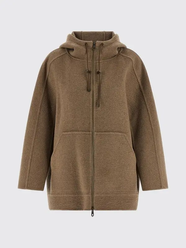 Max Mara Wool Blend Hooded Coat - Cream