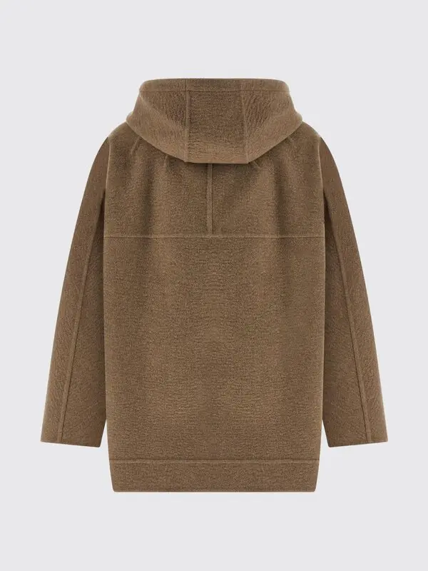 Max Mara Wool Blend Hooded Coat - Cream