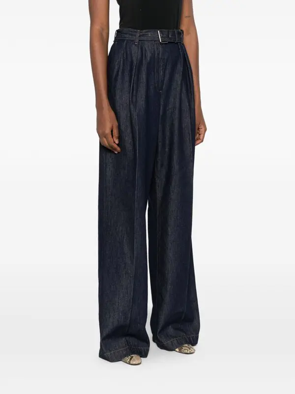 Dries Van Noten Pleated High-waist Cotton Trousers - Multicolor