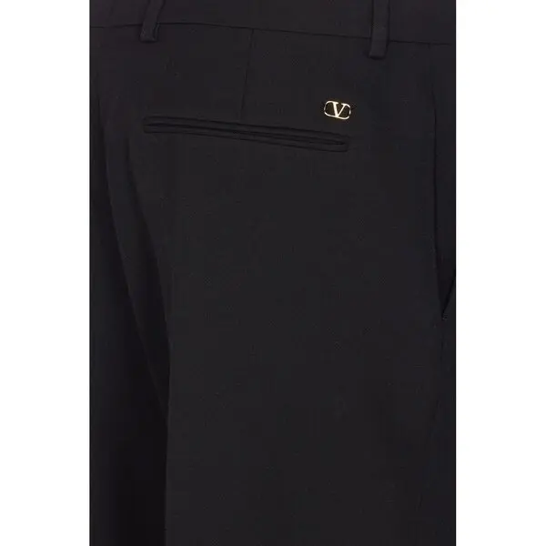 Valentino Garavani Vlogo Signature Wool Trousers - Black