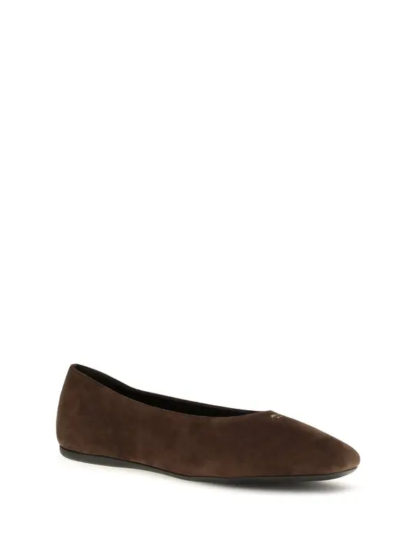 Prada Crochet Ballerinas With Buckle Detail