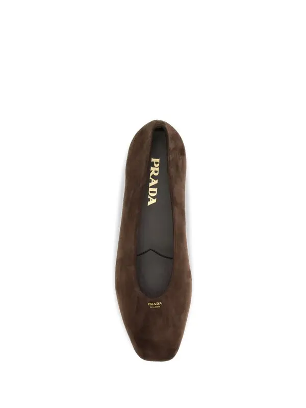 Prada Crochet Ballerinas With Buckle Detail