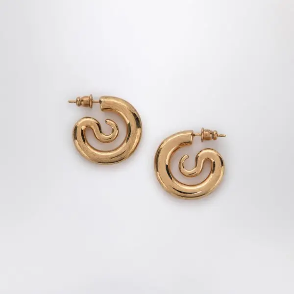 PANCONESI Serpent Hoops Extra Small Earrings In Gold Tone - Silver